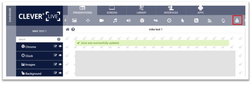 Clevertouch | CleverLive | Inserting a YouTube Zone – Clevertouch Support
